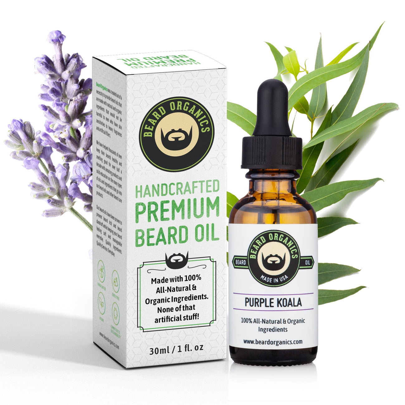 Lavender Beard Oil | Plus Eucalyptus | Purple Koala Beard Oil